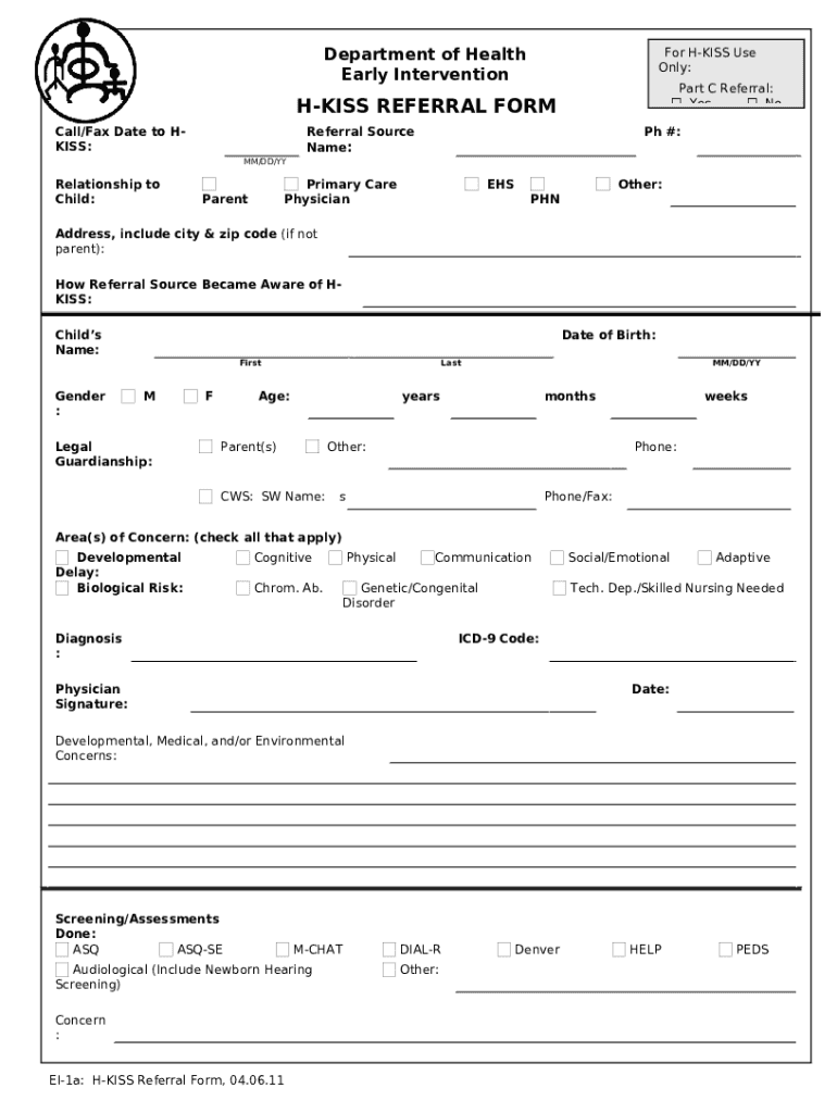 H-KISS REFERRAL Doc Template | pdfFiller