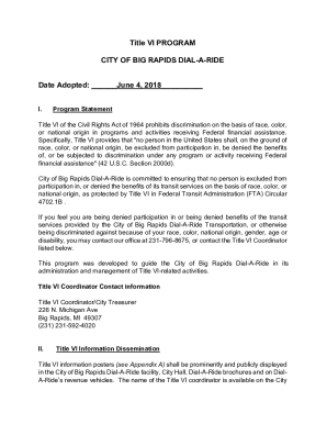 Fillable Online Education and Title VI Fax Email Print - pdfFiller