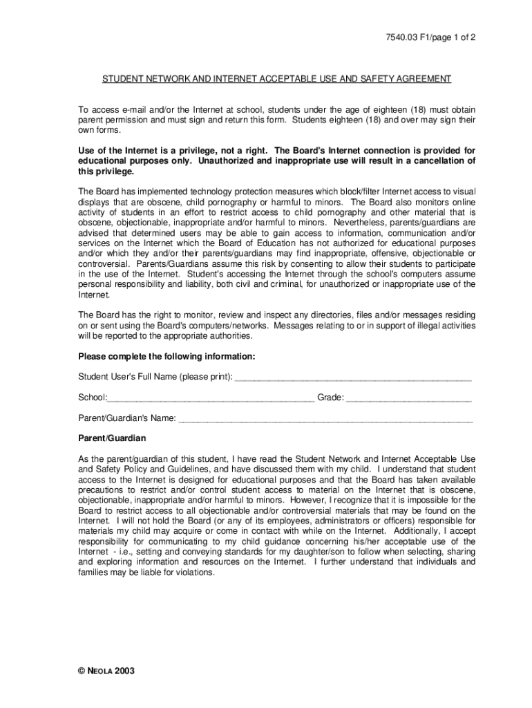 Fillable Online Fillable Online hgsd k12 wi Use of the Internet is a privilege not a ... Fax ...