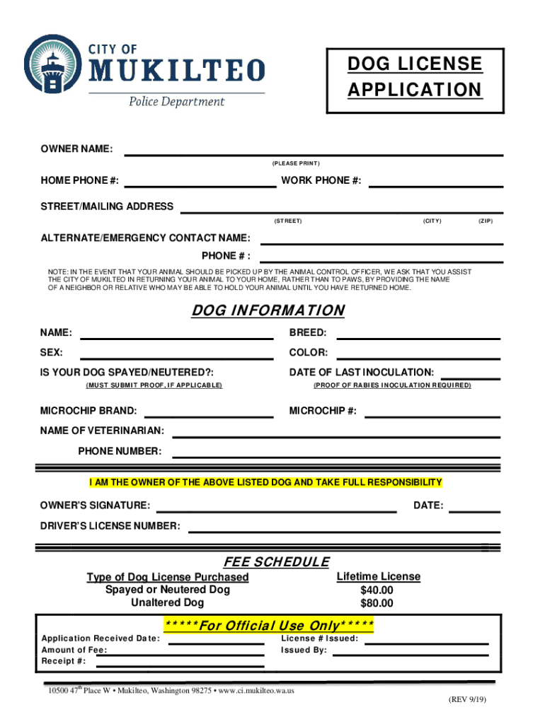 Fillable Online SAINT PAUL DOG LICENSE APPLICATION Pet ... Fax Email ...