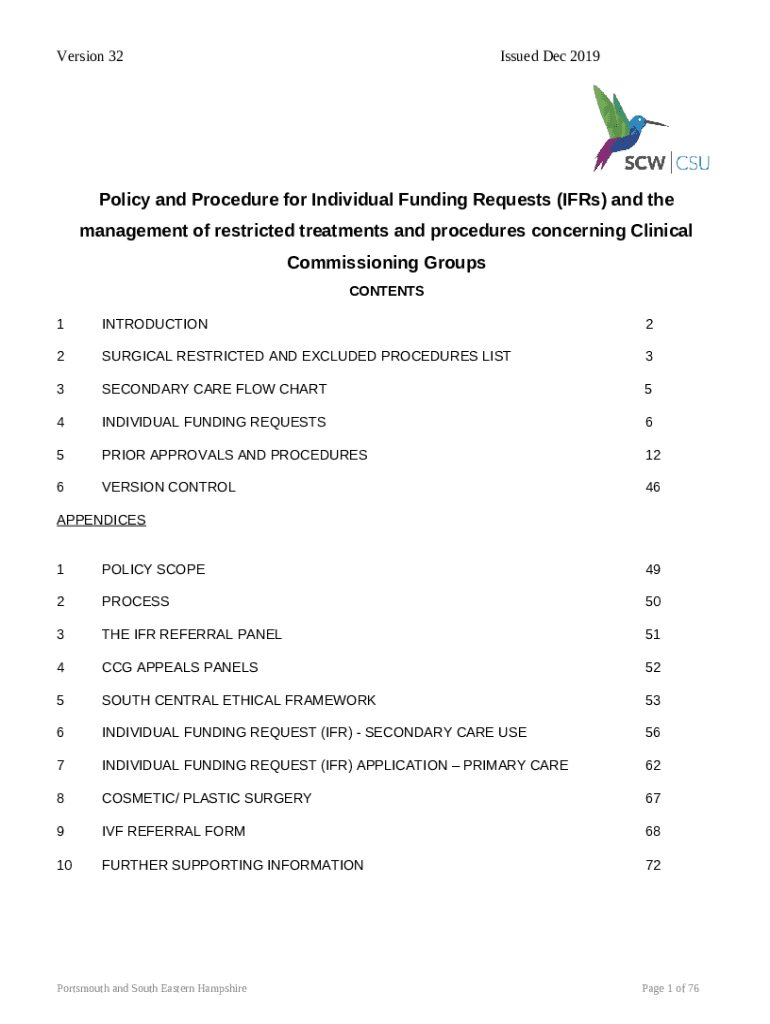 Policy and operating procedures for dealing with individual ... Doc Template | pdfFiller