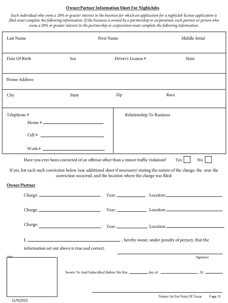 Fillable Online Fillable Online waco night club permit form Fax Email ...