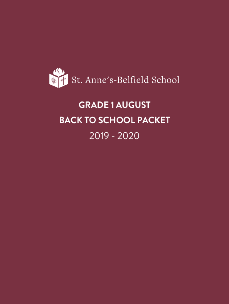 Fillable Online GRADE 1 AUGUST Fax Email Print - pdfFiller