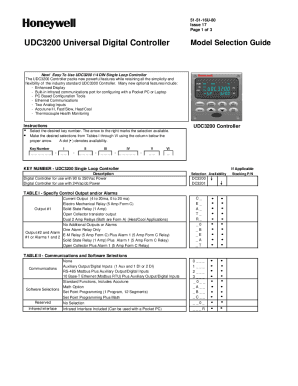 Fillable Online UDC 3000 Series, UDC3200 Universal Digital Controller ...
