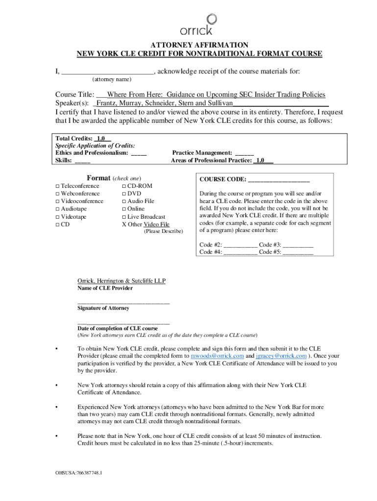 Fillable Online california mcle self-study certificate - Where from ...