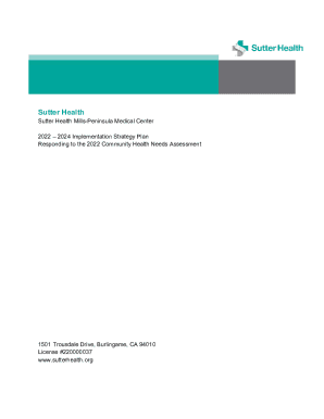 Fillable Online Sutter Health Mills-Peninsula Medical Center Fax Email ...