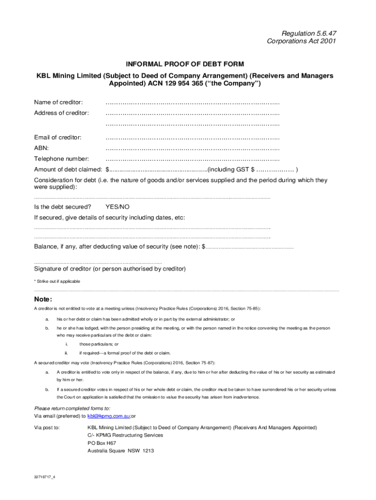 Fillable Online Tiger Resources Limited (Formerly Subject to Deed of ... Fax Email Print - pdfFiller