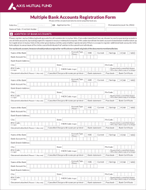 Fillable Online Multiple Bank Accounts Registration/Deletion Form Fax ...