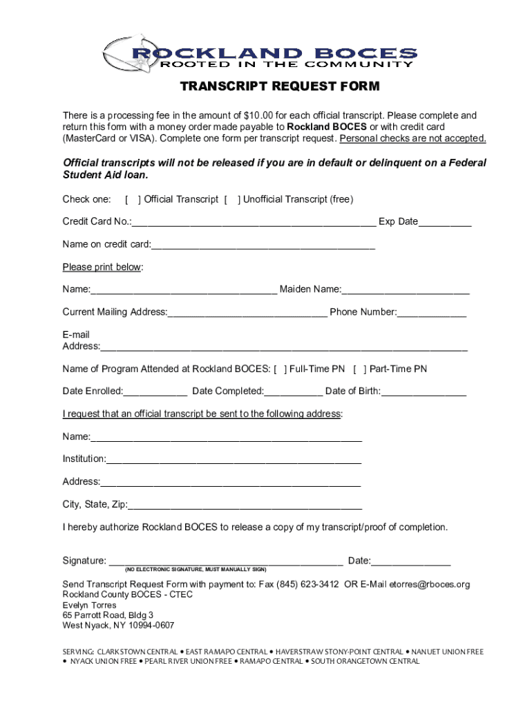 Fillable Online transcript-request-form-and-etranscripts.pdf Fax Email Print - pdfFiller
