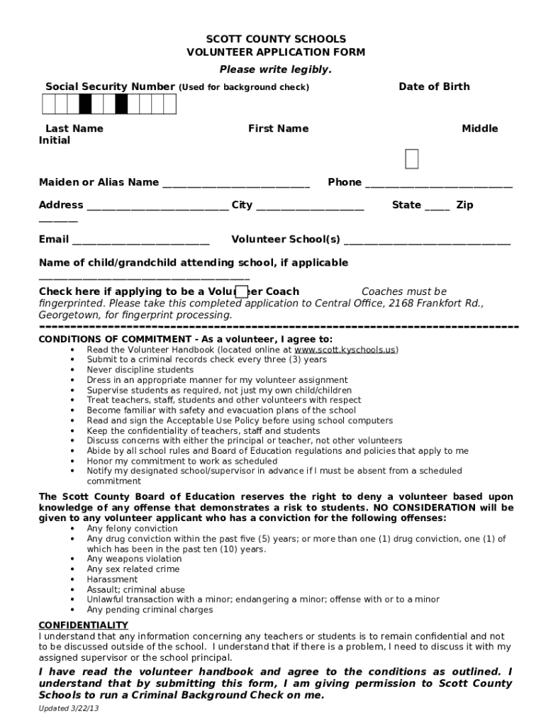 Safety & Security / Volunteer Application Doc Template | pdfFiller