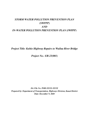 Fillable Online Stormwater Pollution Prevention Plan Template - HIePRO ...