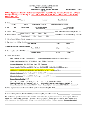 Fillable Online Criteria for Internship Approval Within Southeastern's ...