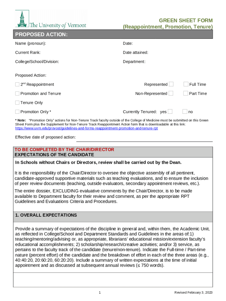 RPT Department Committee Request Tip Sheet Doc Template | pdfFiller