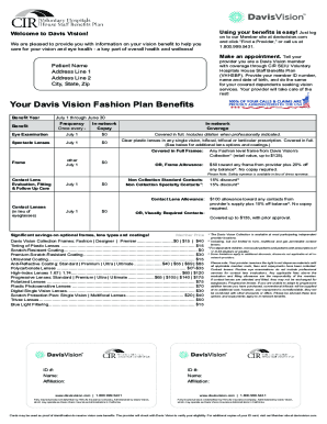 Fillable Online Your Davis Vision Fashion Plan Benefits Fax Email Print ...