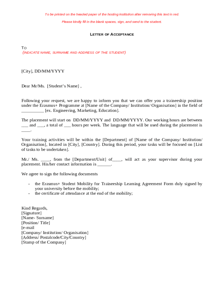 College Acceptance Letters: When to Expect Them & How ... Doc Template ...