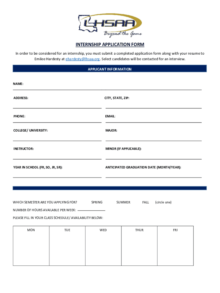 Fillable Online LOUISIANA HIGH SCHOOL ATHLETIC ASSOCIATION Fax Email ...