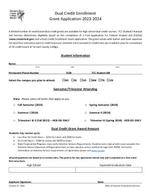 Fillable Online Financial Aid - Dual Credit Check List Fax Email Print ...