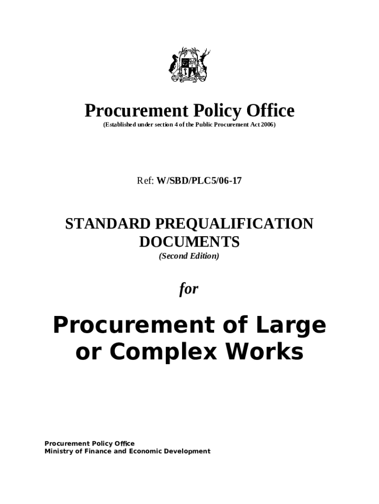 Standard Bidding Document for Procurement of Design-Build ... - ppo govmu Doc Template | pdfFiller
