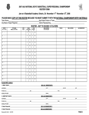 Fillable Online image aausports 31 Printable Aau Forms and Templates ...