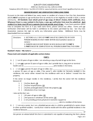 Fillable Online SCCA Age Verification Long Form Page 1 Fax Email Print ...