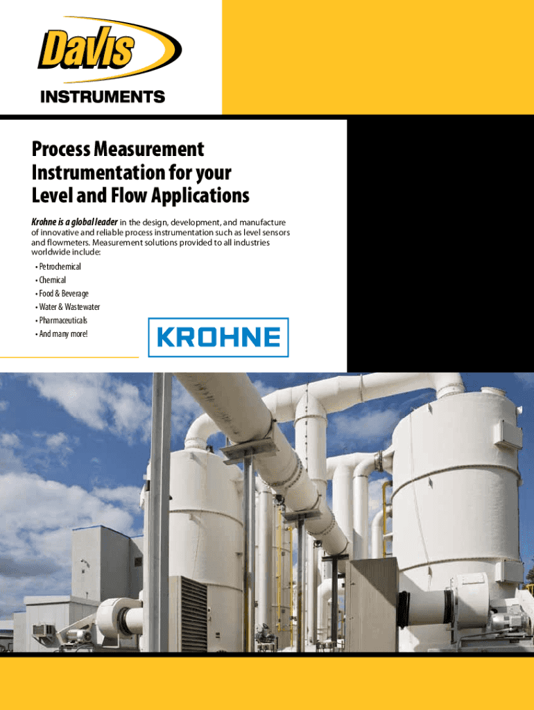 Fillable Online Process Measurement Instrumentation for your Level and ... Fax Email Print ...