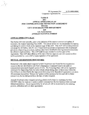 Fillable Online EXHIBIT B CFMA Operating Plan (AOP) Template Fax Email ...