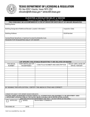 Fillable Online Obtaining an Elevator/Escalator Certificate of ...