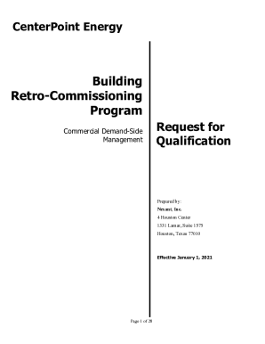 Fillable Online Building Retro-Commissioning Program Request for ...
