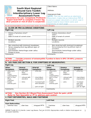 Procedure: Interdisciplinary Lower Leg Assessment Doc Template | pdfFiller