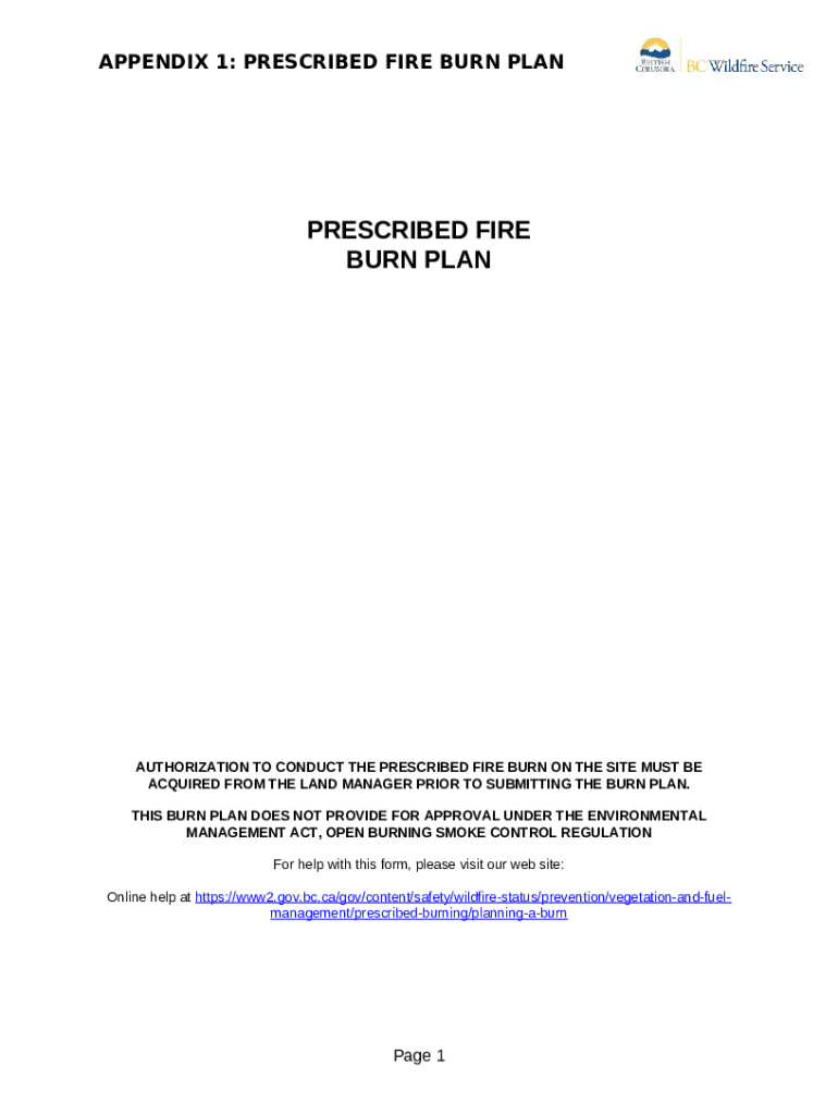 Utah Interagency Prescribed Fire Plan Template Doc Template | pdfFiller