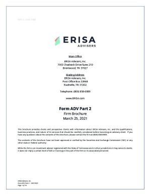 Fillable Online ERISA Advisers Form ADV Part 2- Template.docx Fax Email ...