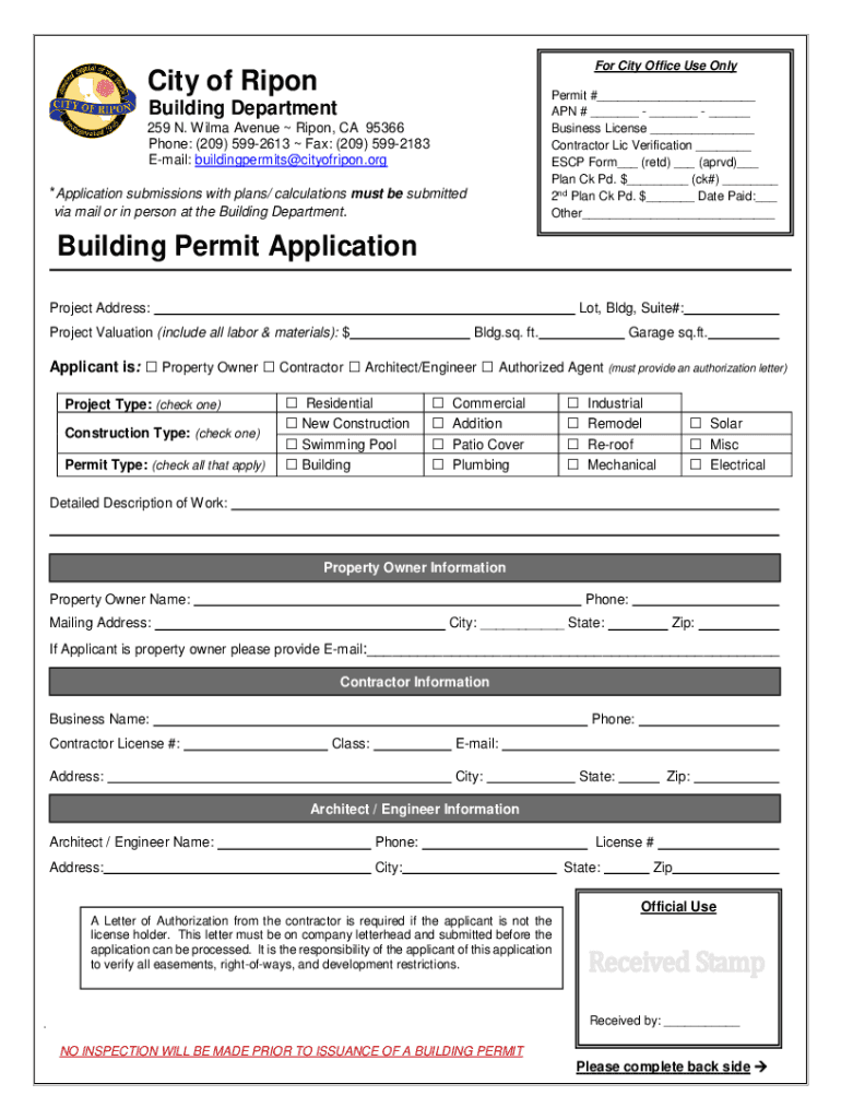 Fillable Online CONDITIONAL USE PERMIT APPLICATION The City of ... Fax ...