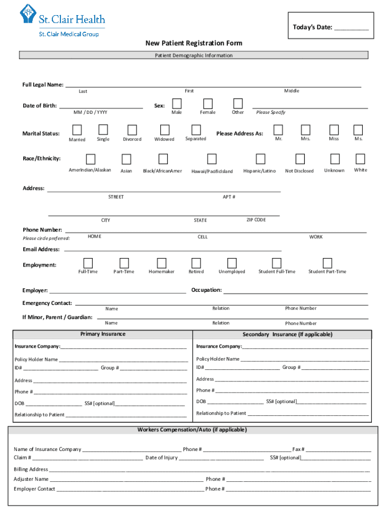 Fillable Online New-patient-demographic-form.pdf Fax Email Print ...