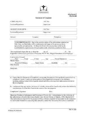 Fillable Online OCDSB 933 Form Fax Email Print - pdfFiller