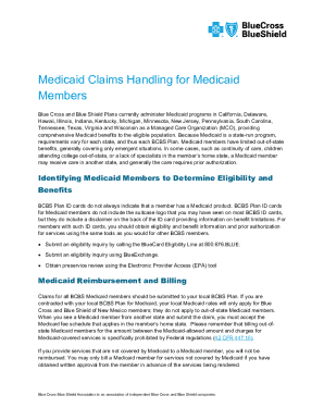 Fillable Online Medicaid Claims Handling for Out of State ... Fax Email ...