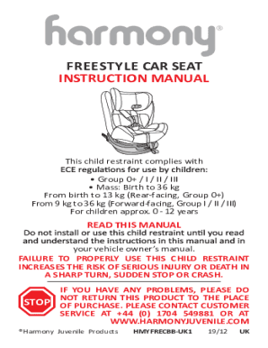 Fillable Online Car seat safety rules explained: What does an ECE R44 ...