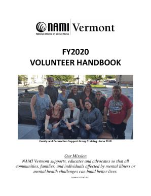 Fillable Online Mission: NAMI Vermont supports, educates and advocates ...