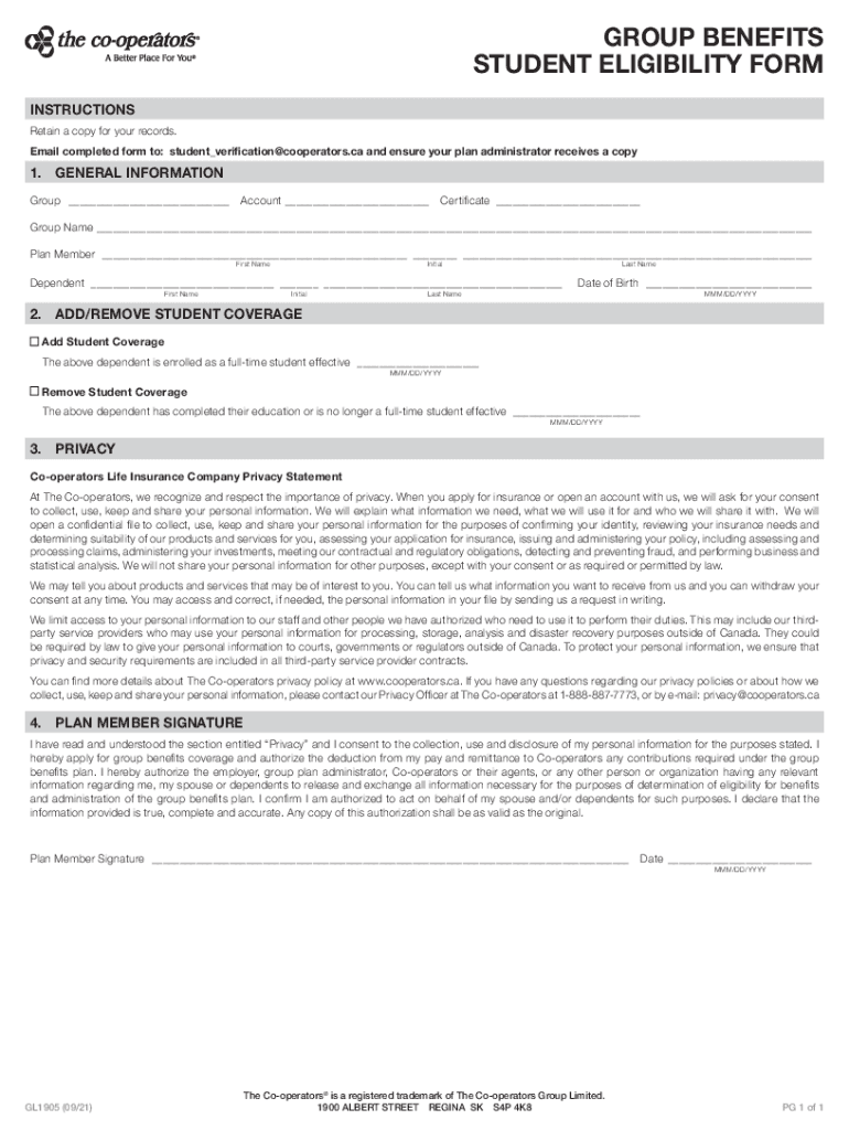 Fillable Online group benefits plan member change form Fax Email Print ...