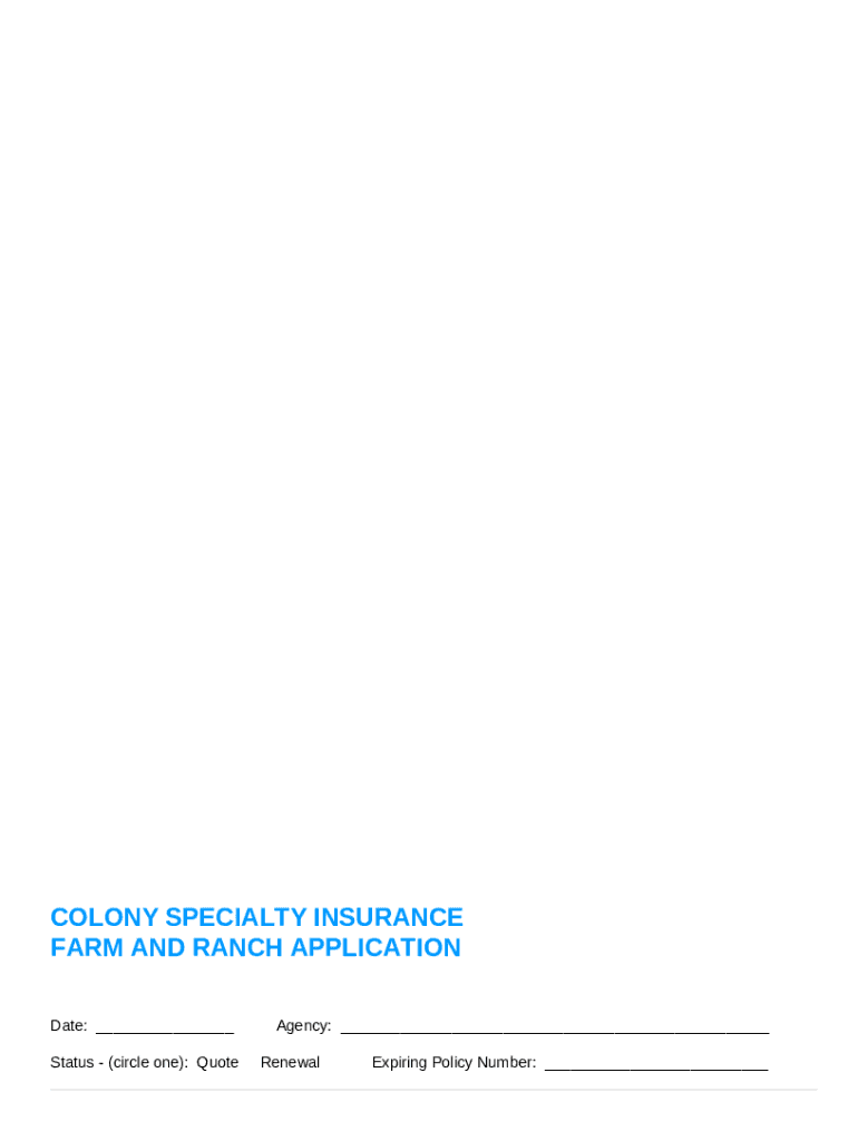 Colony Insurance Company Certificate of Insurance Doc Template | pdfFiller