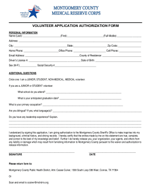 Fillable Online Background Authorization Form Fax Email Print - pdfFiller
