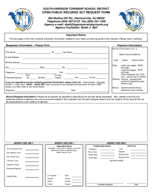 Fillable Online Business Office / Open Public Records Request Form Fax ...