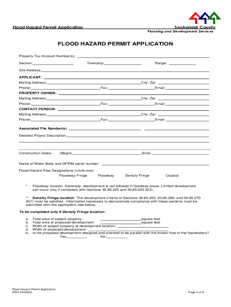 Fillable Online Floodplain Development Permit Application For ... Fax ...