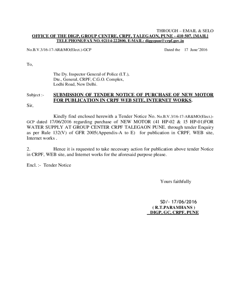 Fillable Online crpf gov what is the difference between through and via ...