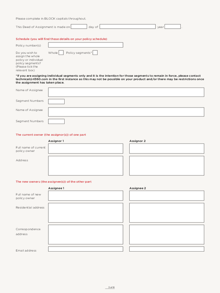 Fillable Online Servicing Draft deed of appointment and/or retirement ...