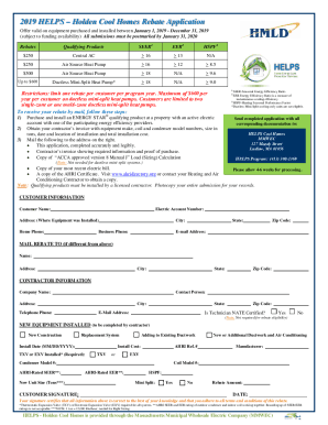 Fillable Online Residential heat pump rebate Fax Email Print - pdfFiller