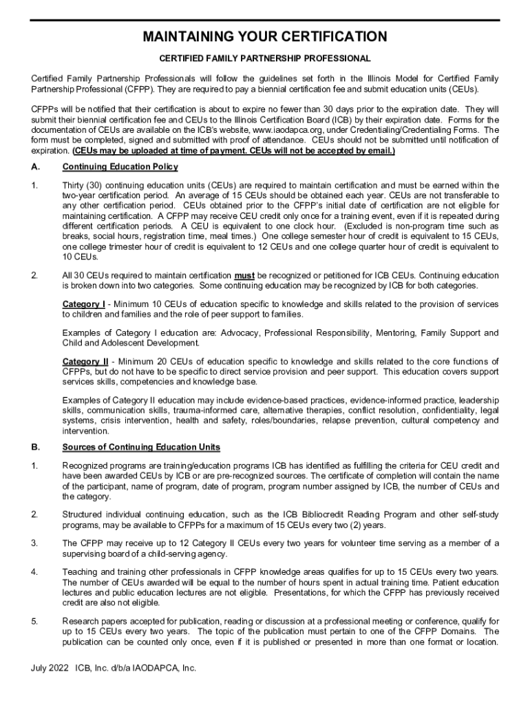 Fillable Online What Being a CDM, CFPP Means to Me Archive Fax Email Print - pdfFiller