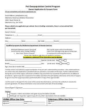 Fillable Online Animal Population Control ProgramAnimal IndustryNH ...