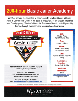 Fillable Online 200-hour Basic Jailer Academy Flyer and Forms Fax Email ...