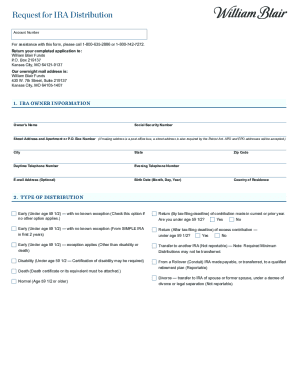 Fillable Online request for ira distribution Fax Email Print - pdfFiller