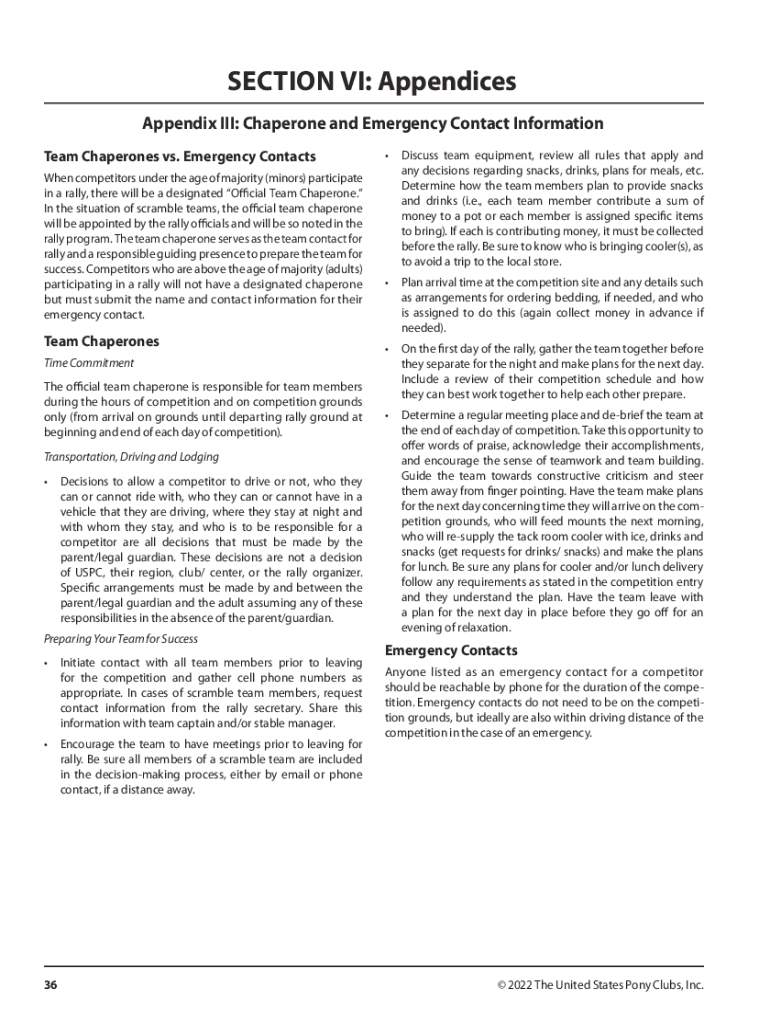 Fillable Online SECTION VI: Appendices - Great Lakes Region Fax Email Print - pdfFiller